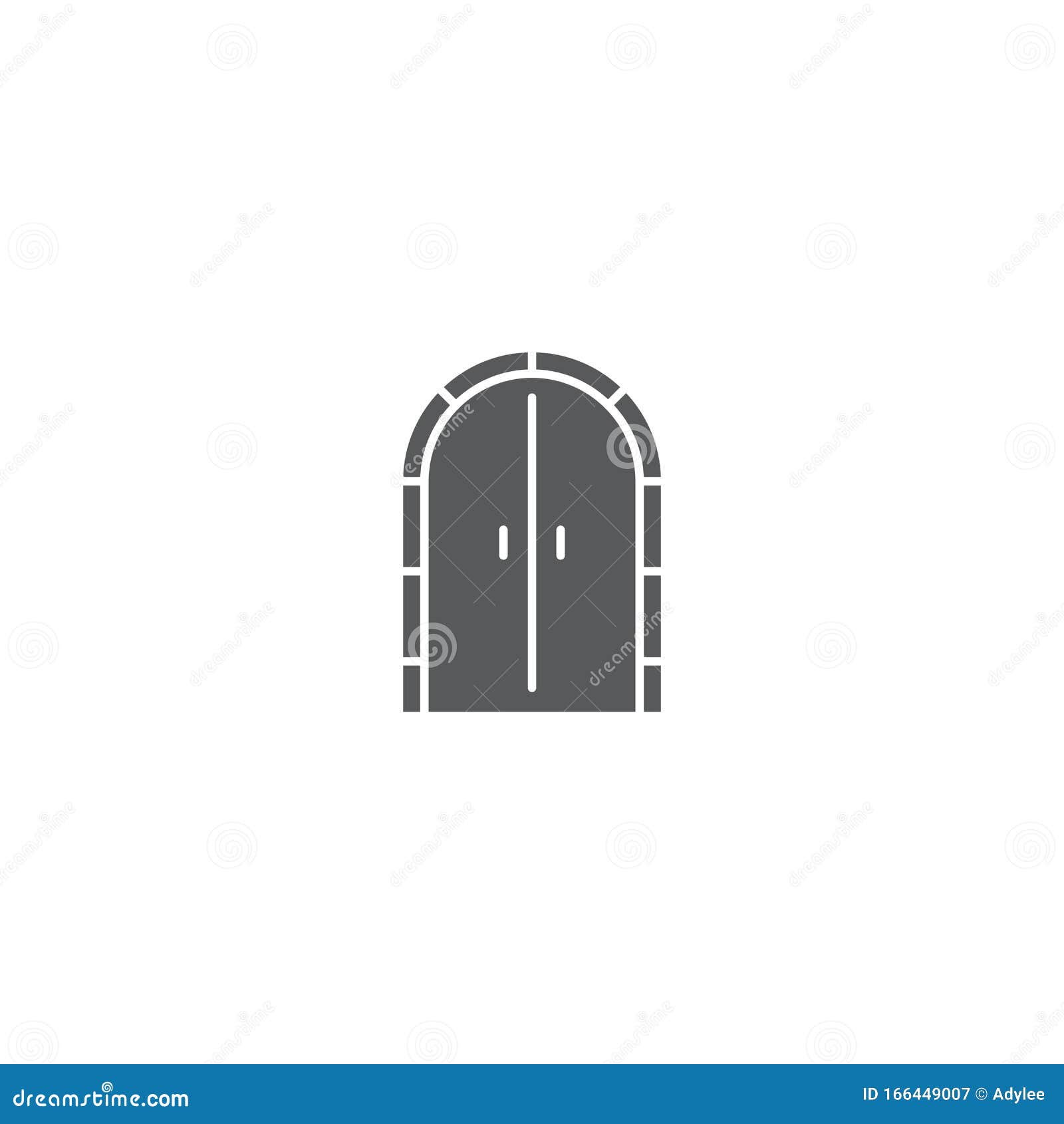 Arch Door Vector Icon Symbol Isolated on White Background Stock Vector ...