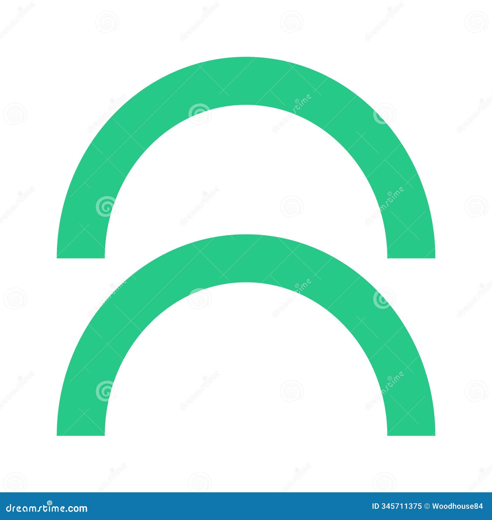 Arch Double Symbol Brutalist Shape Stock Illustration - Illustration of ...