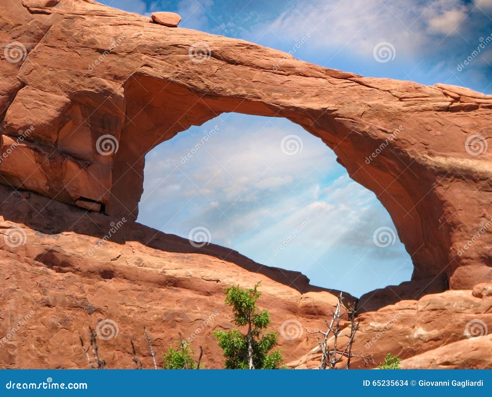 Arch Formation in Arches NP, USA Stock Photo - Image of mountain ...