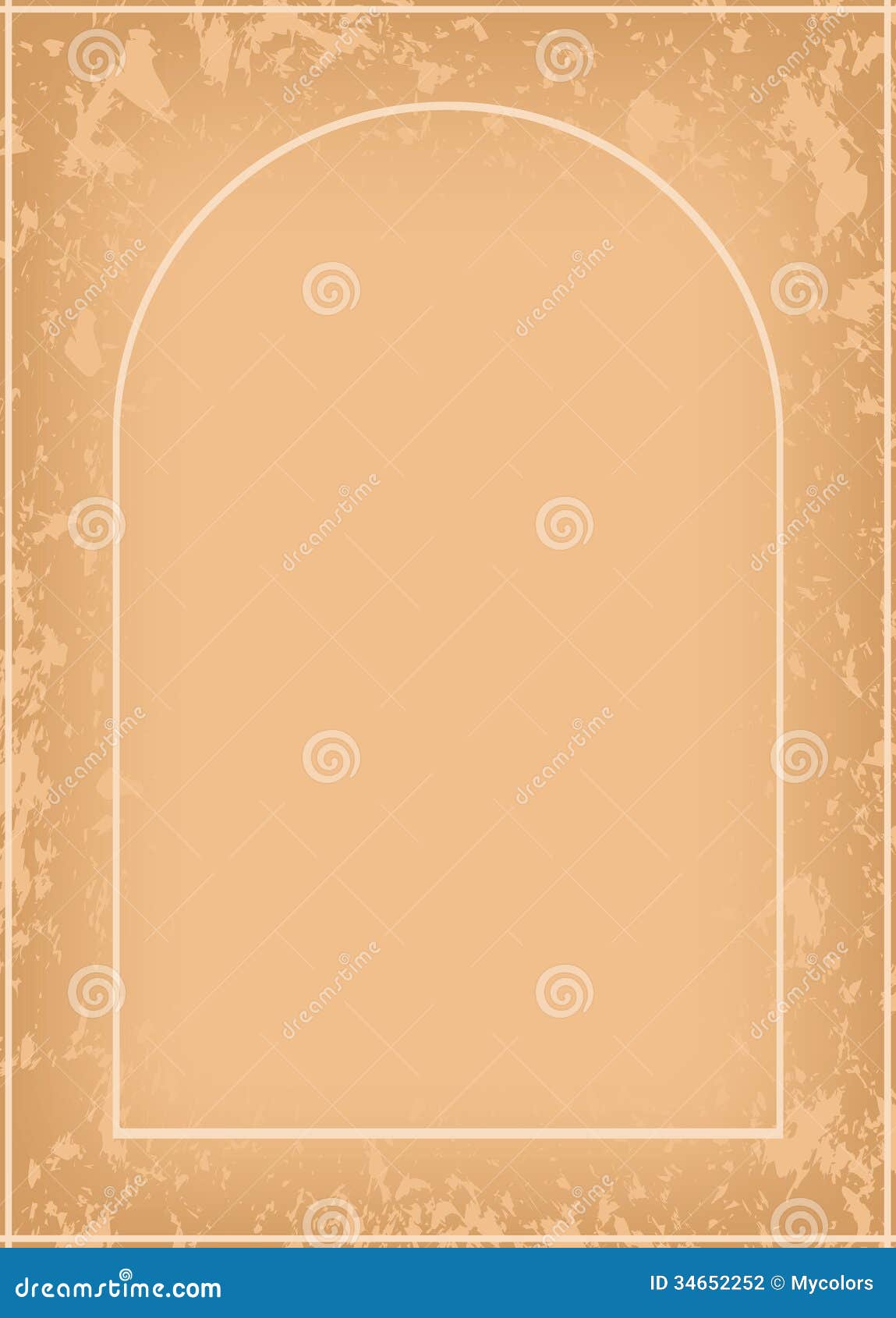 Arch Vector Frame with Grunge Pattern Stock Vector - Illustration of ...