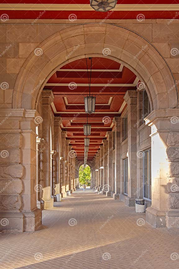 Arch Gate Corridor stock image. Image of glass, structure - 324020205