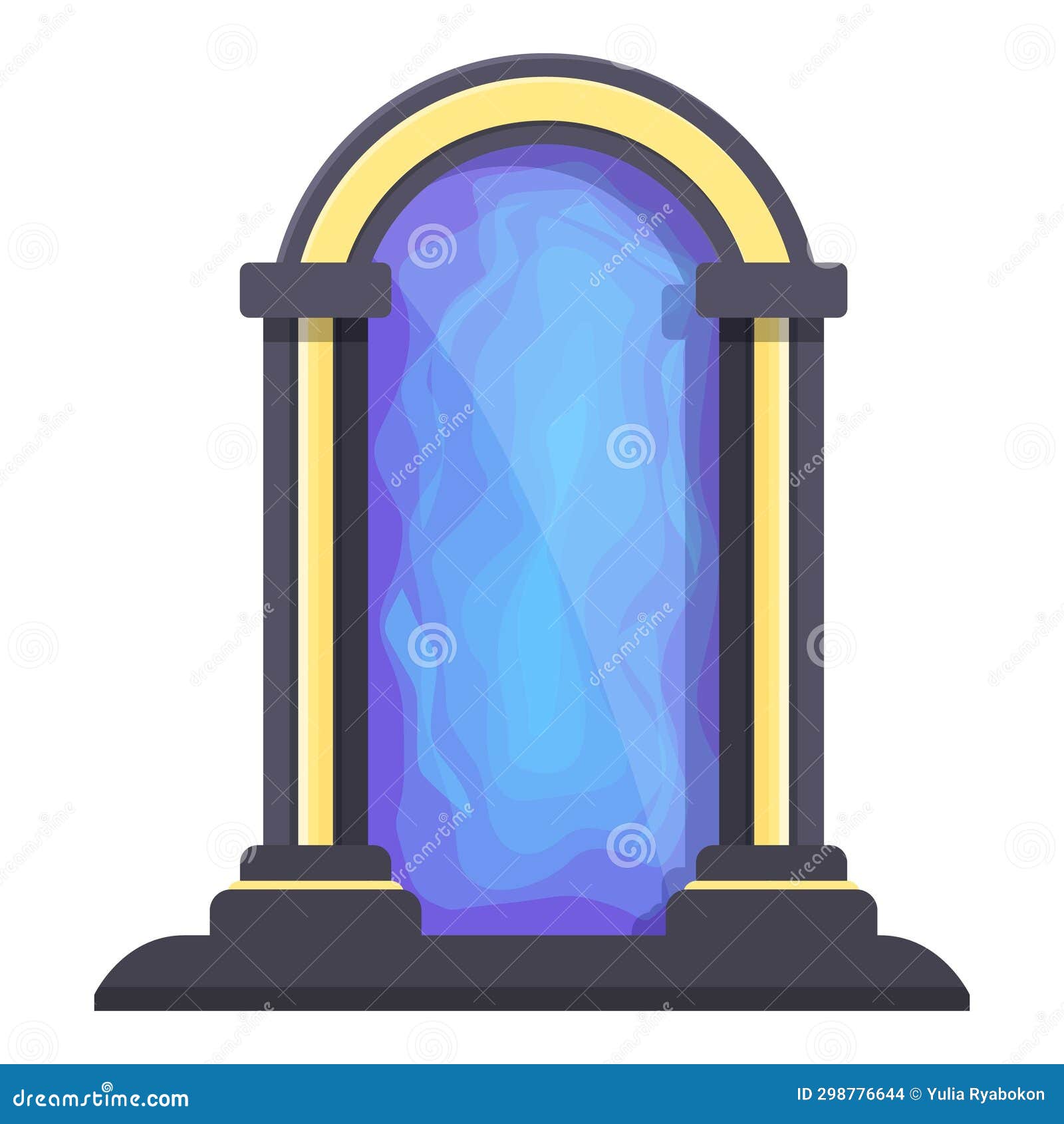 Arch Gate Portal Icon Cartoon Vector. Neon Time Vortex Stock ...