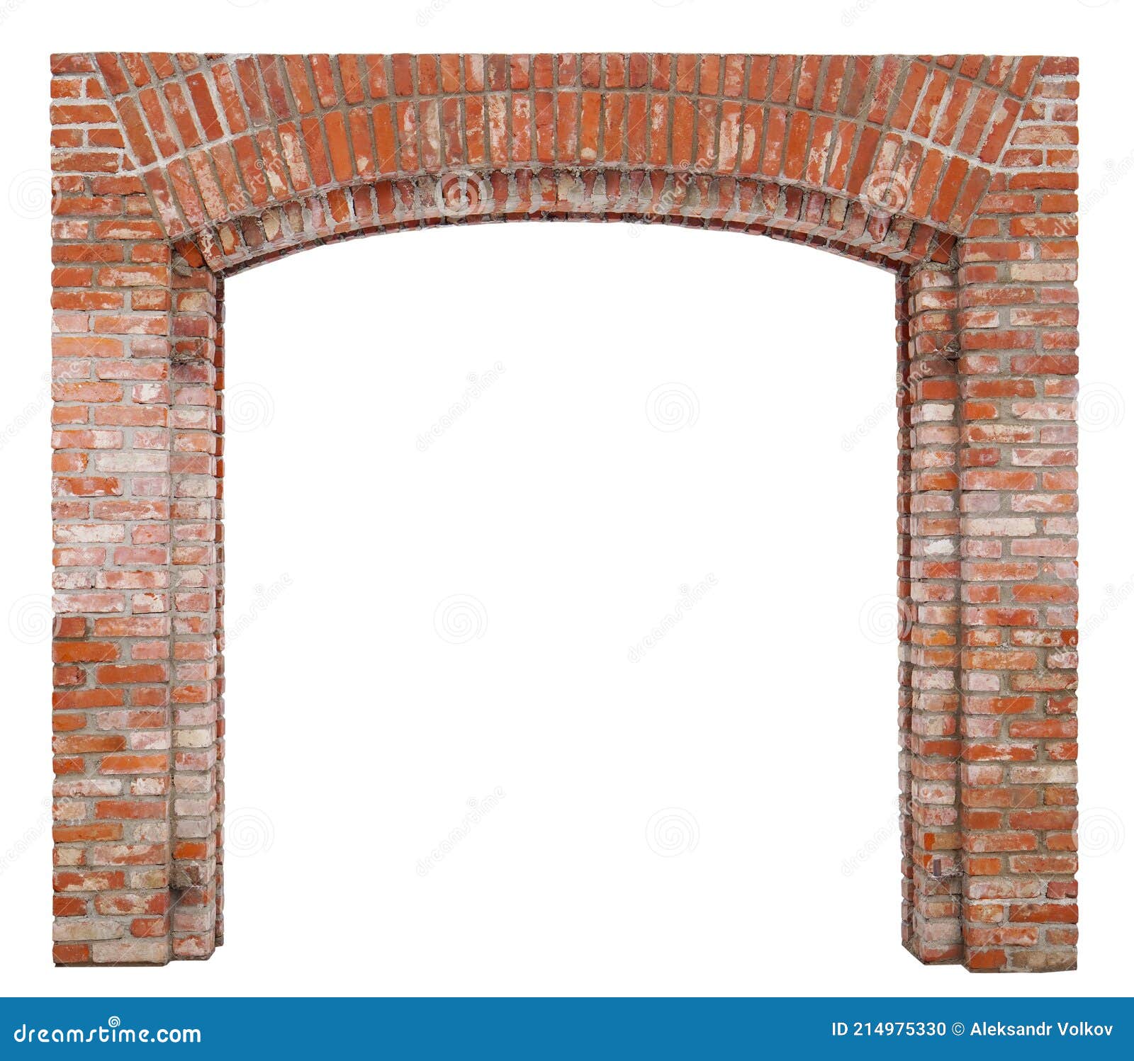 The Arch for the Gate of the Village Barn is Made of Red Bricks ...