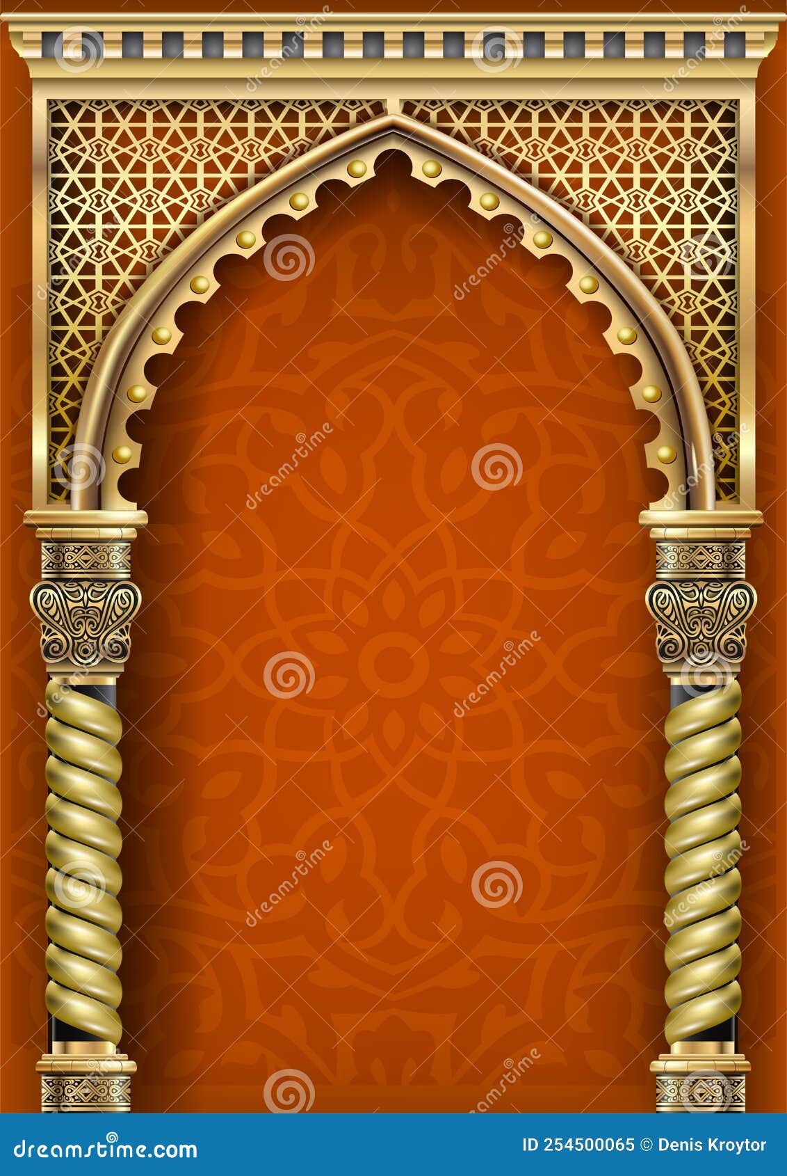 Gold Old Crypt Icon Isolated On Black Background. Cemetery Symbol ...