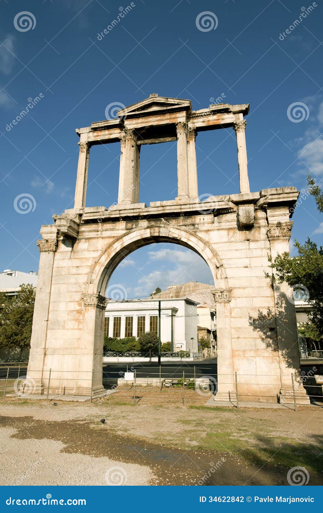 The Arch of Hadrian, Athens Stock Photo - Image of ancient, column ...