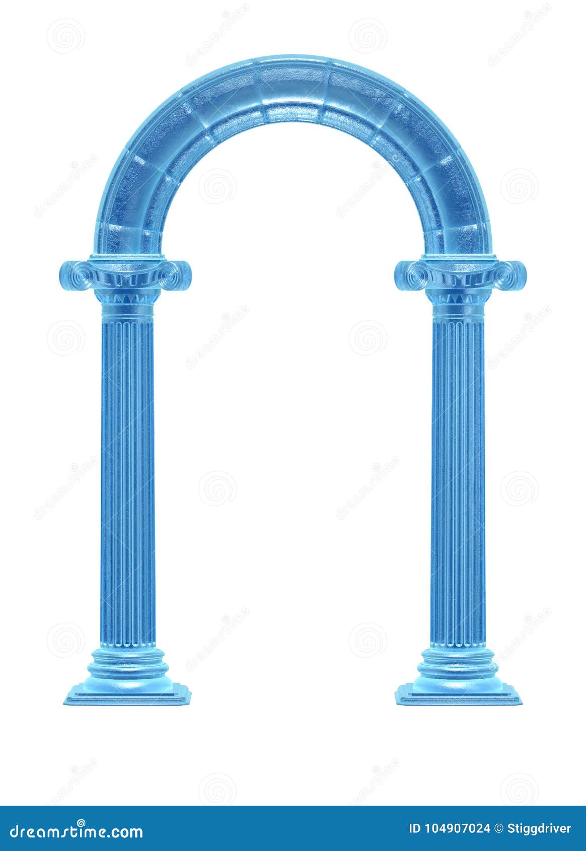 Arch from ice. stock illustration. Illustration of arch - 104907024