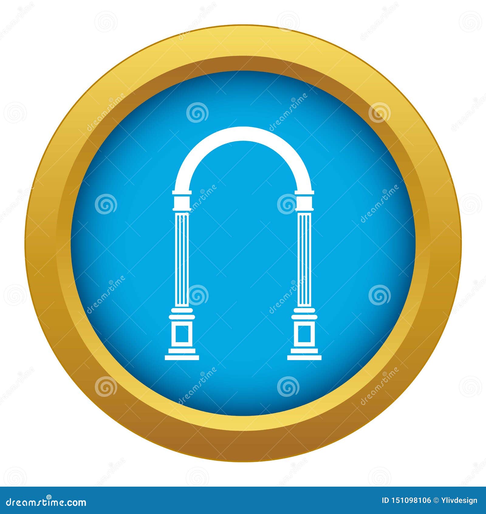 Arch Icon Blue Vector Isolated Stock Vector - Illustration of blog ...