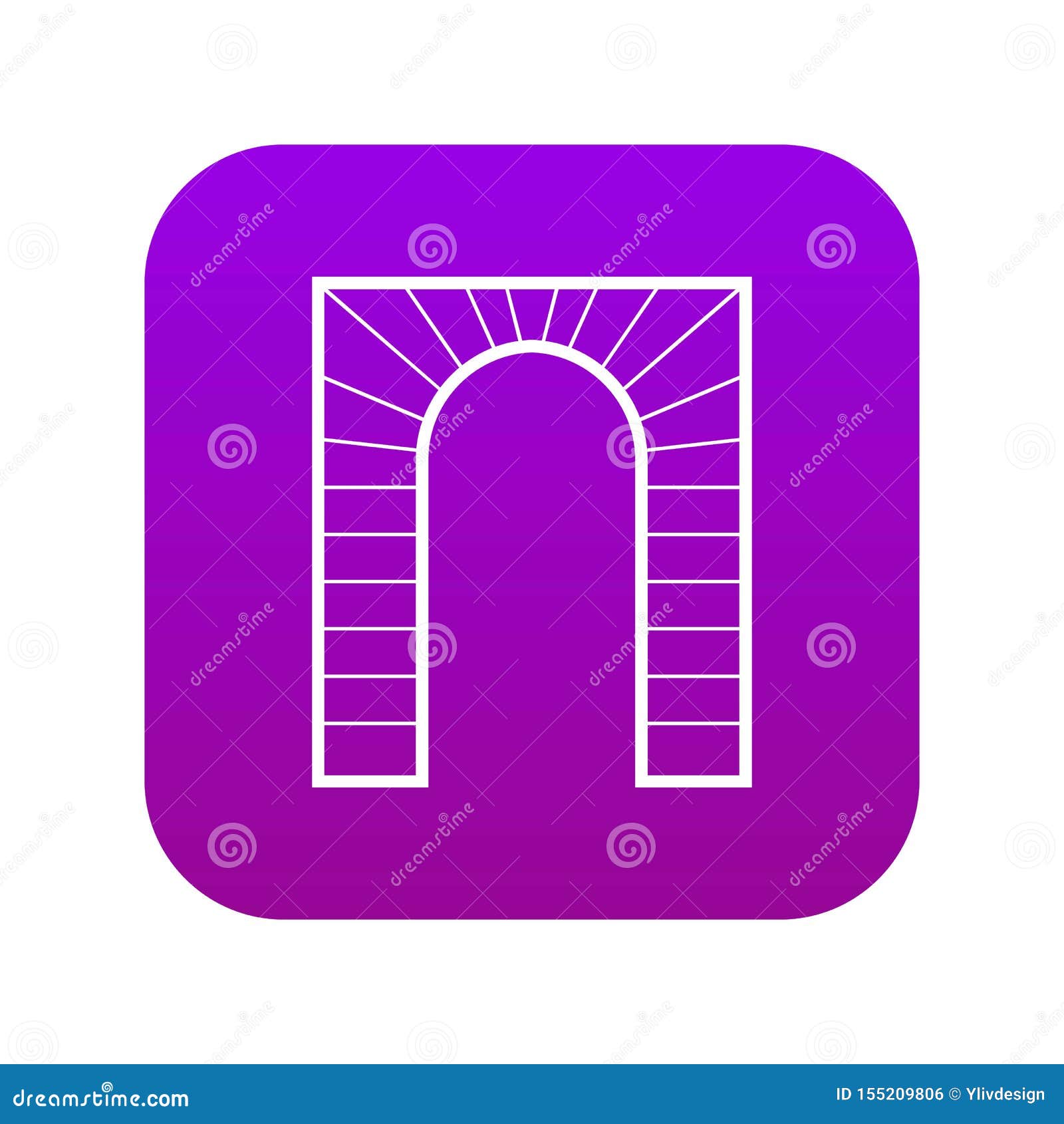 Arch icon digital purple stock vector. Illustration of curve - 155209806