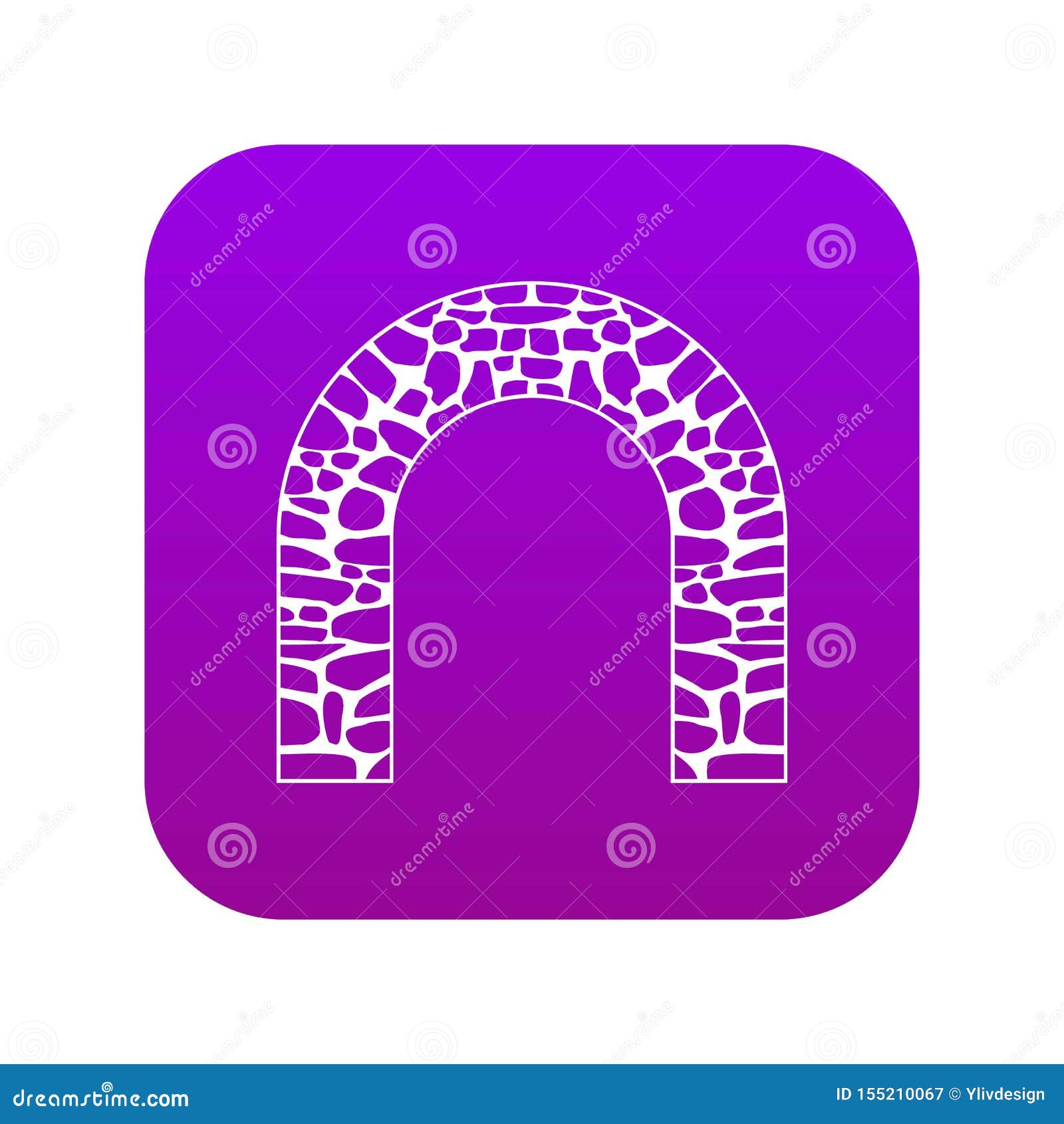 Arch icon digital purple stock vector. Illustration of decor - 155210067
