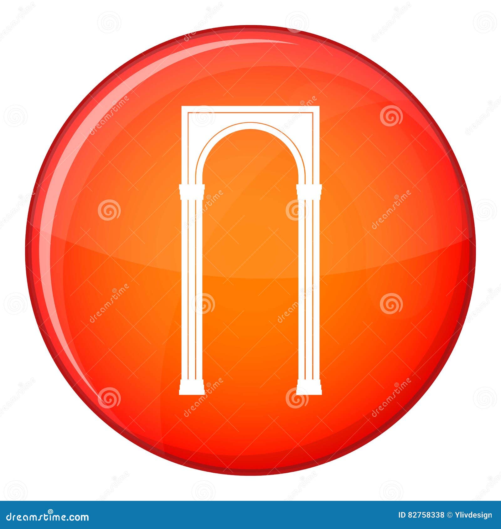 Arch icon, flat style stock vector. Illustration of design - 82758338