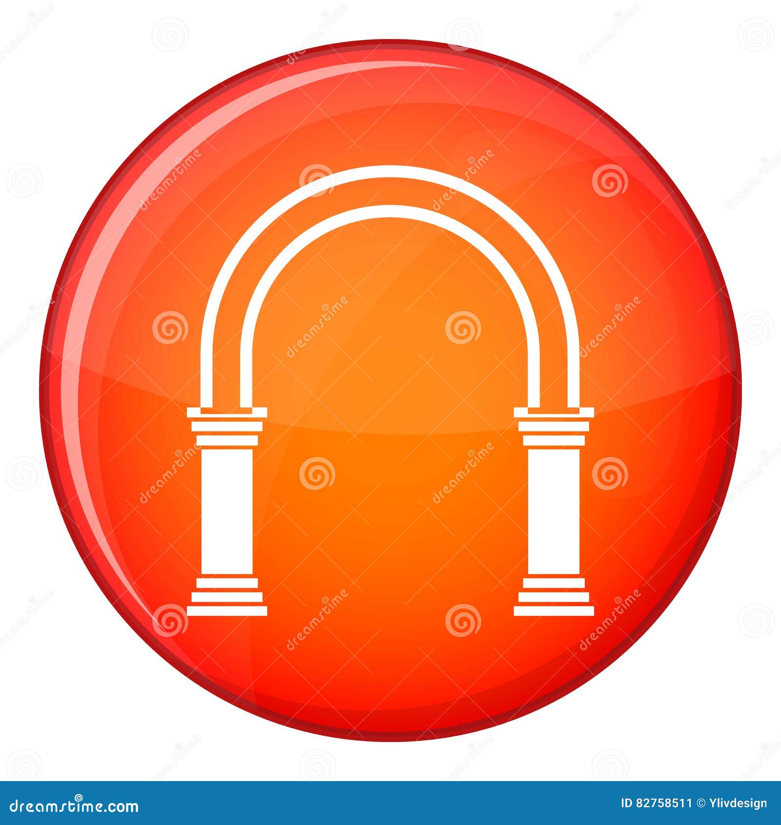 Arch icon, flat style stock vector. Illustration of exterior - 82758511