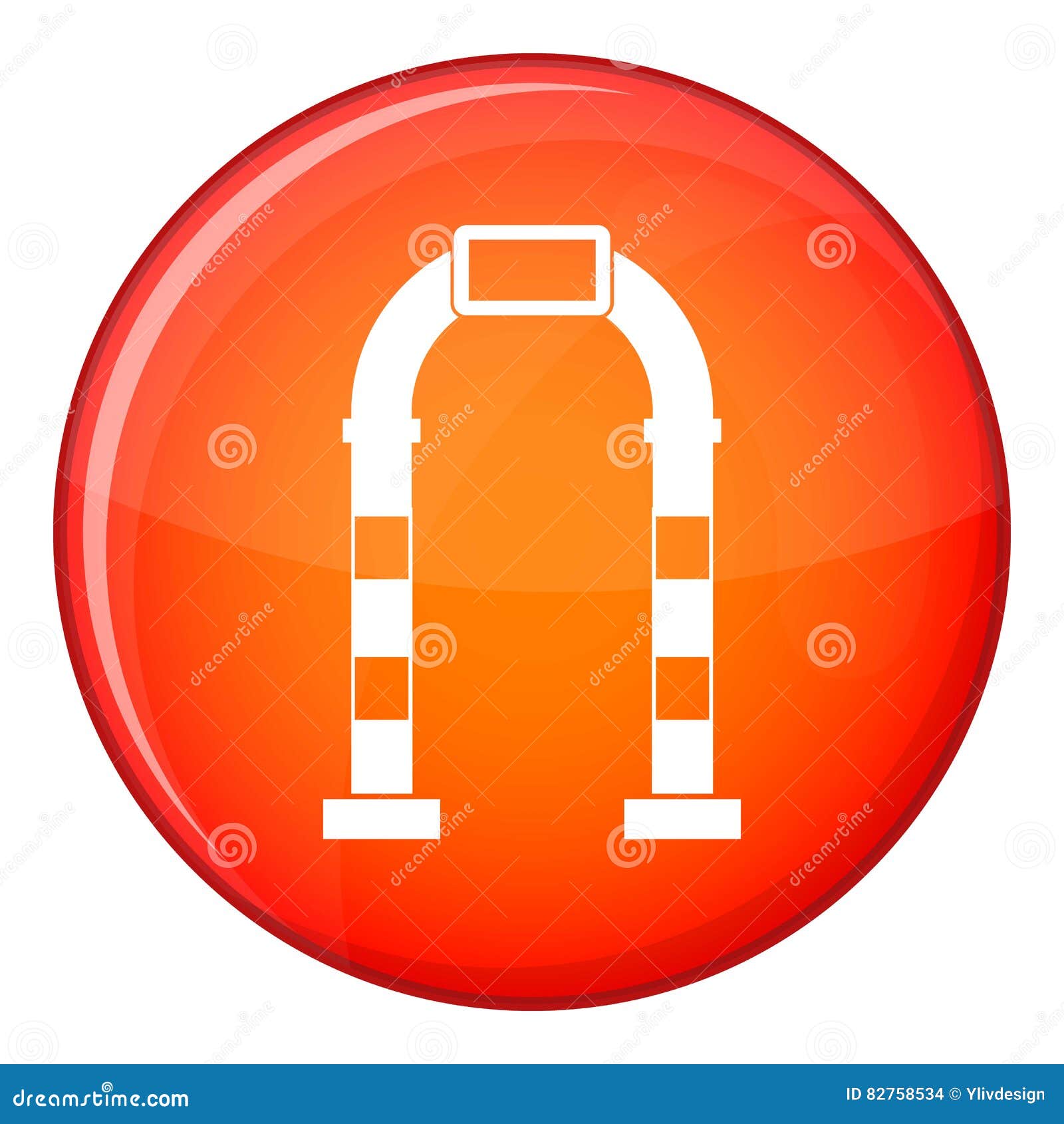 Arch icon, flat style stock vector. Illustration of culture - 82758534