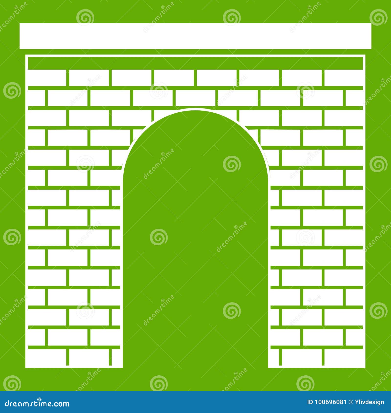 Arch icon green stock vector. Illustration of decoration - 100696081