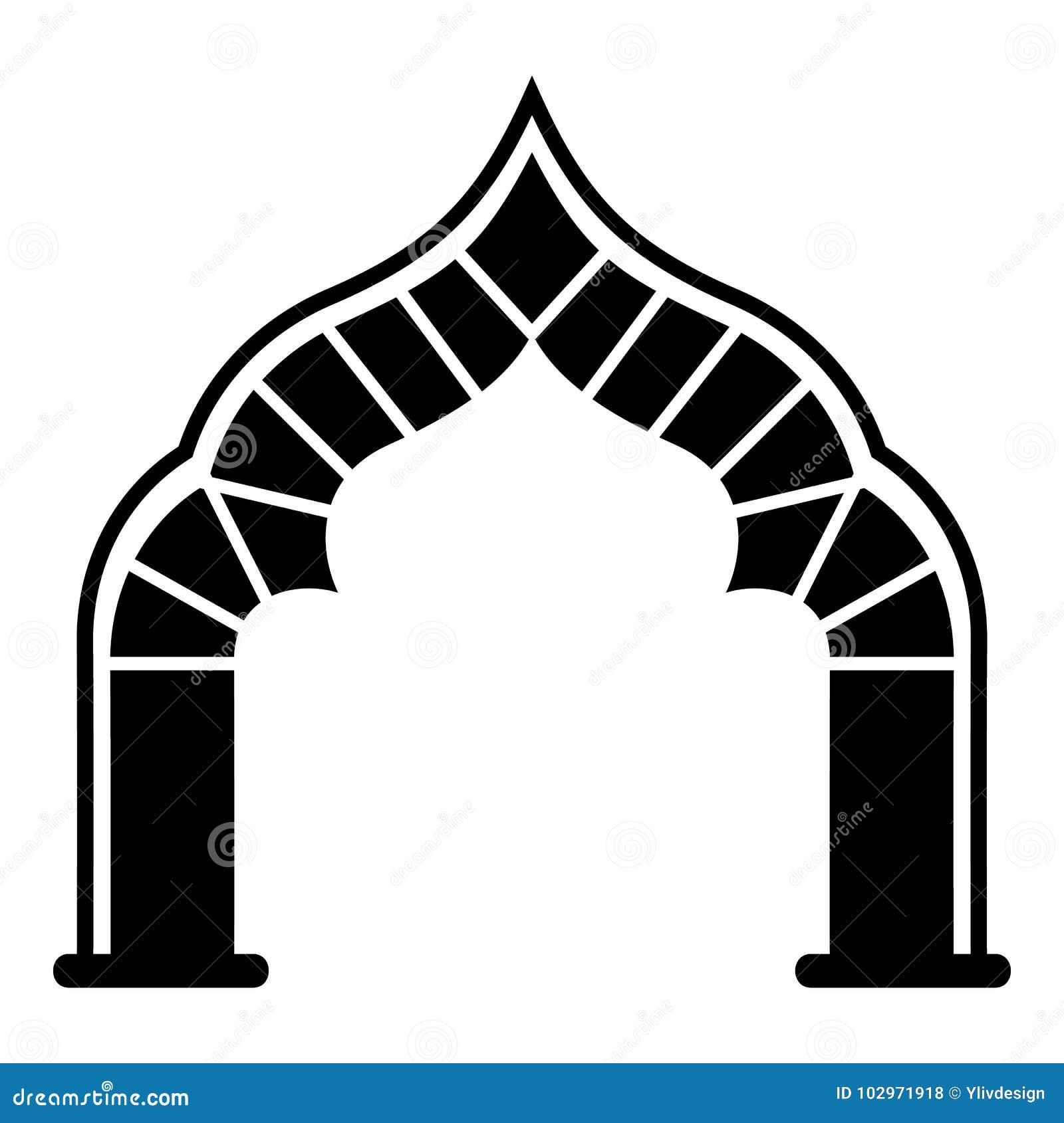Arch icon, simple style stock vector. Illustration of arch - 102971918