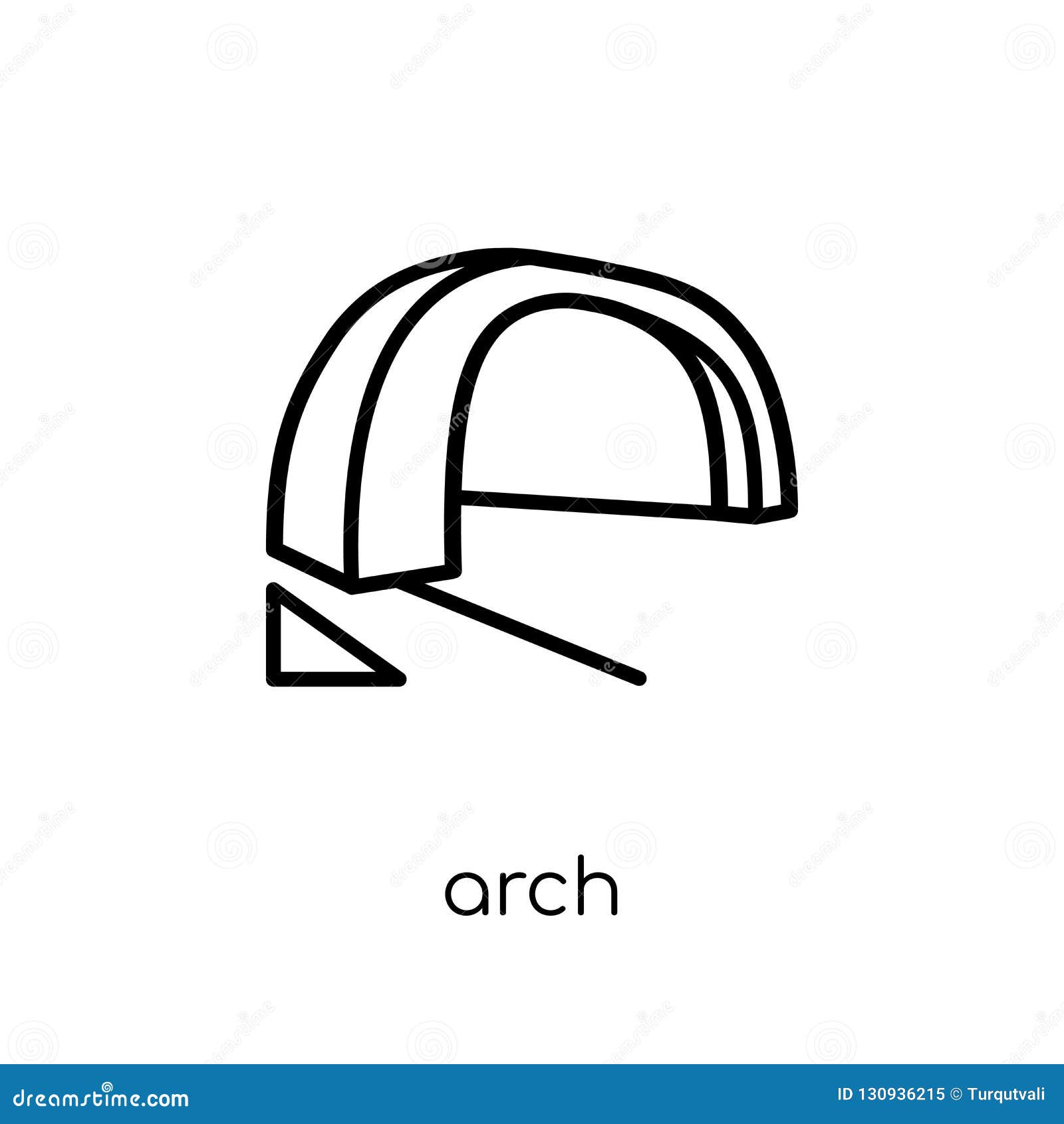 Arch Icon. Trendy Modern Flat Linear Vector Arch Icon on White B Stock ...