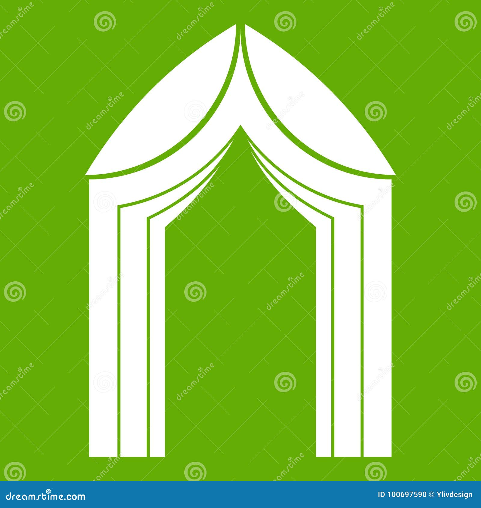 Arch icon green stock vector. Illustration of building - 100697590