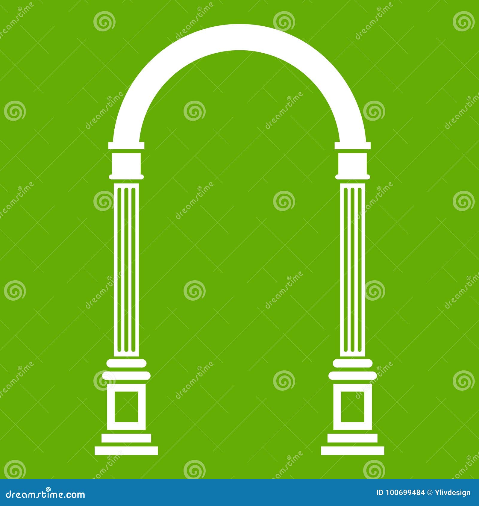 Arch icon green stock vector. Illustration of entrance - 100699484