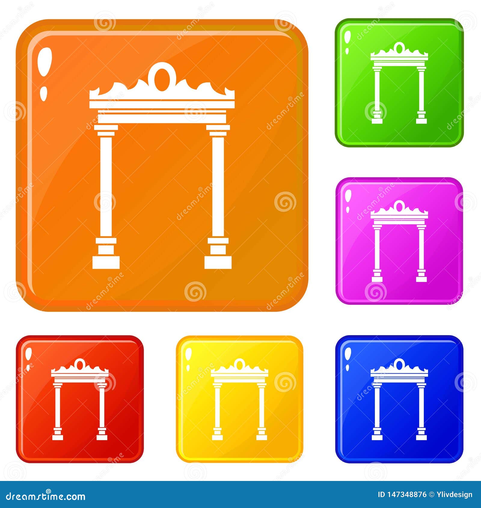 Arch Icons Set Vector Color Stock Vector - Illustration of collection ... Arch Icons Set Vector Color Stock Vector - Illustration of collection ...