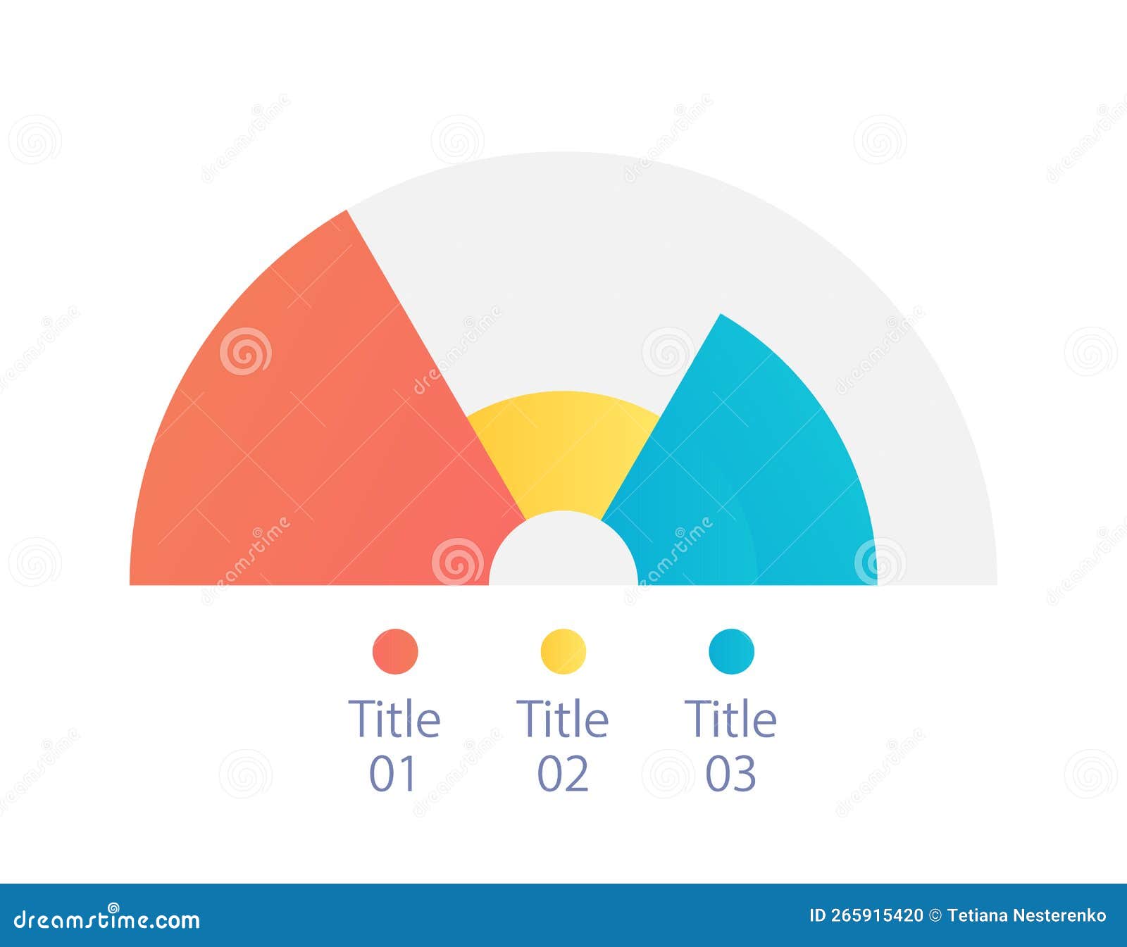 Arch Infographic Chart Design Template with Three Sections Stock Vector ...