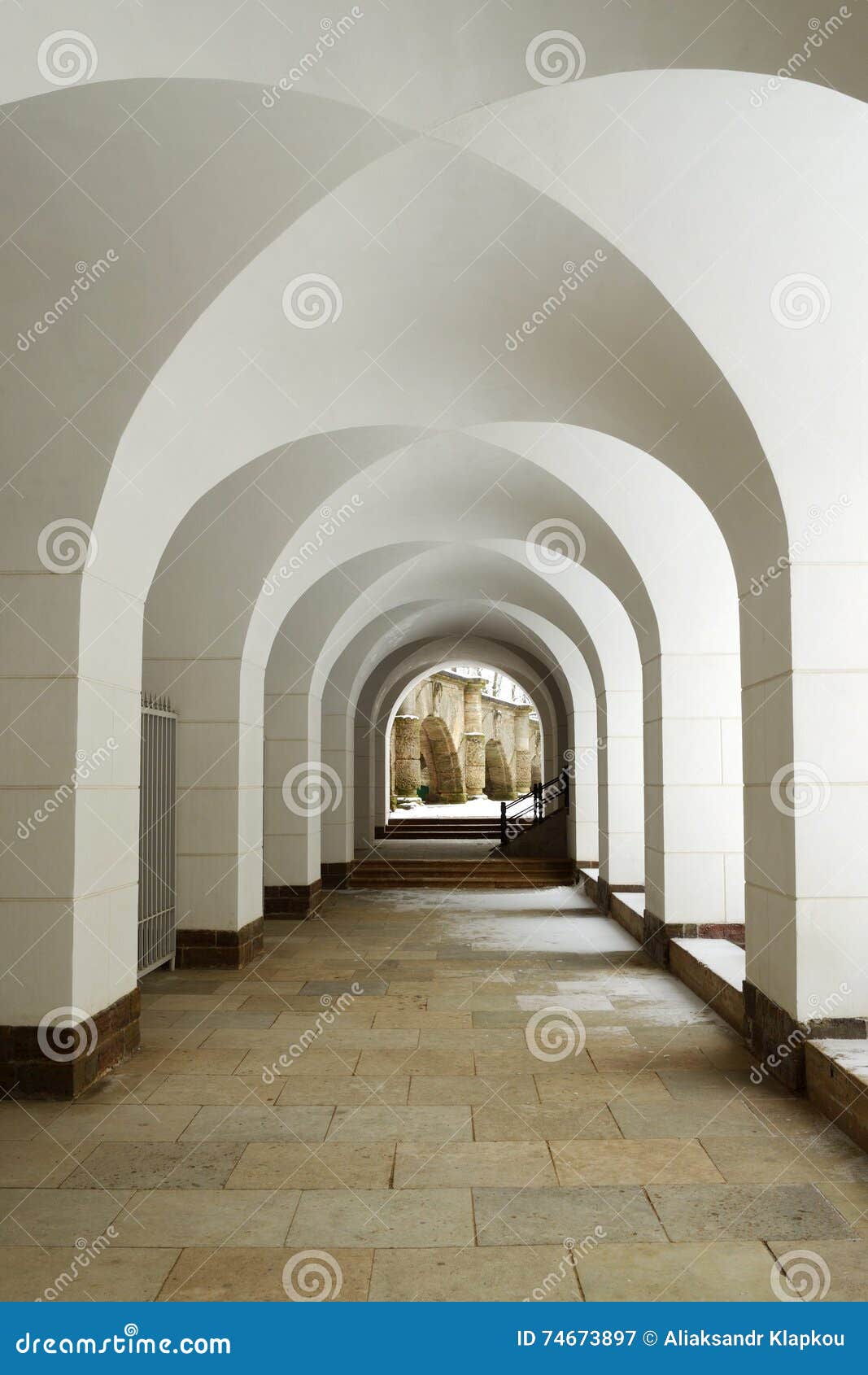 Arch inside the building. stock image. Image of architecture - 74673897