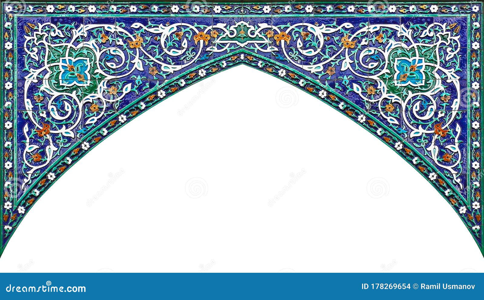 Arch.Islamic Architectural Patterns Colored.Writing Activity. Royalty ...