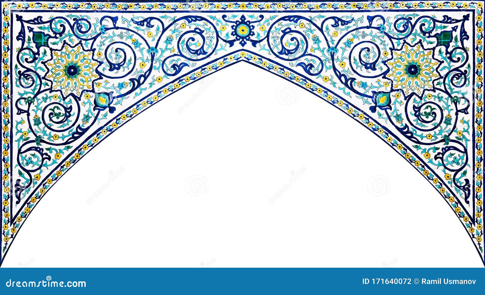 Arch.Islamic Architectural Patterns Colored.Writing Activity Stock ...