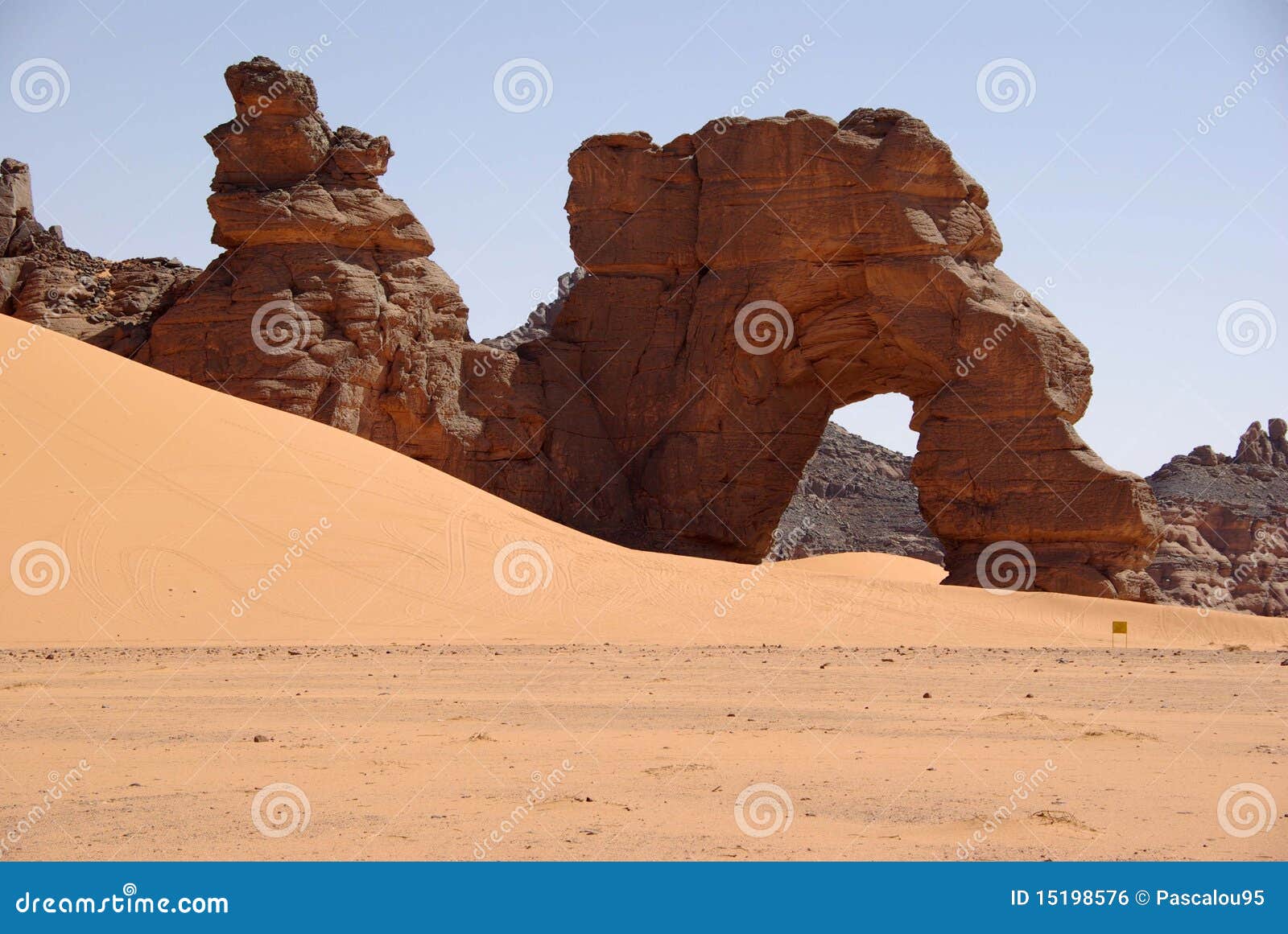 Arch in Libyan desert stock photo. Image of canyon, colorful - 15198576