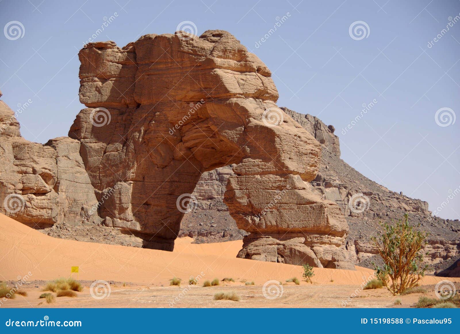 Arch in Libyan desert stock photo. Image of colorful - 15198588