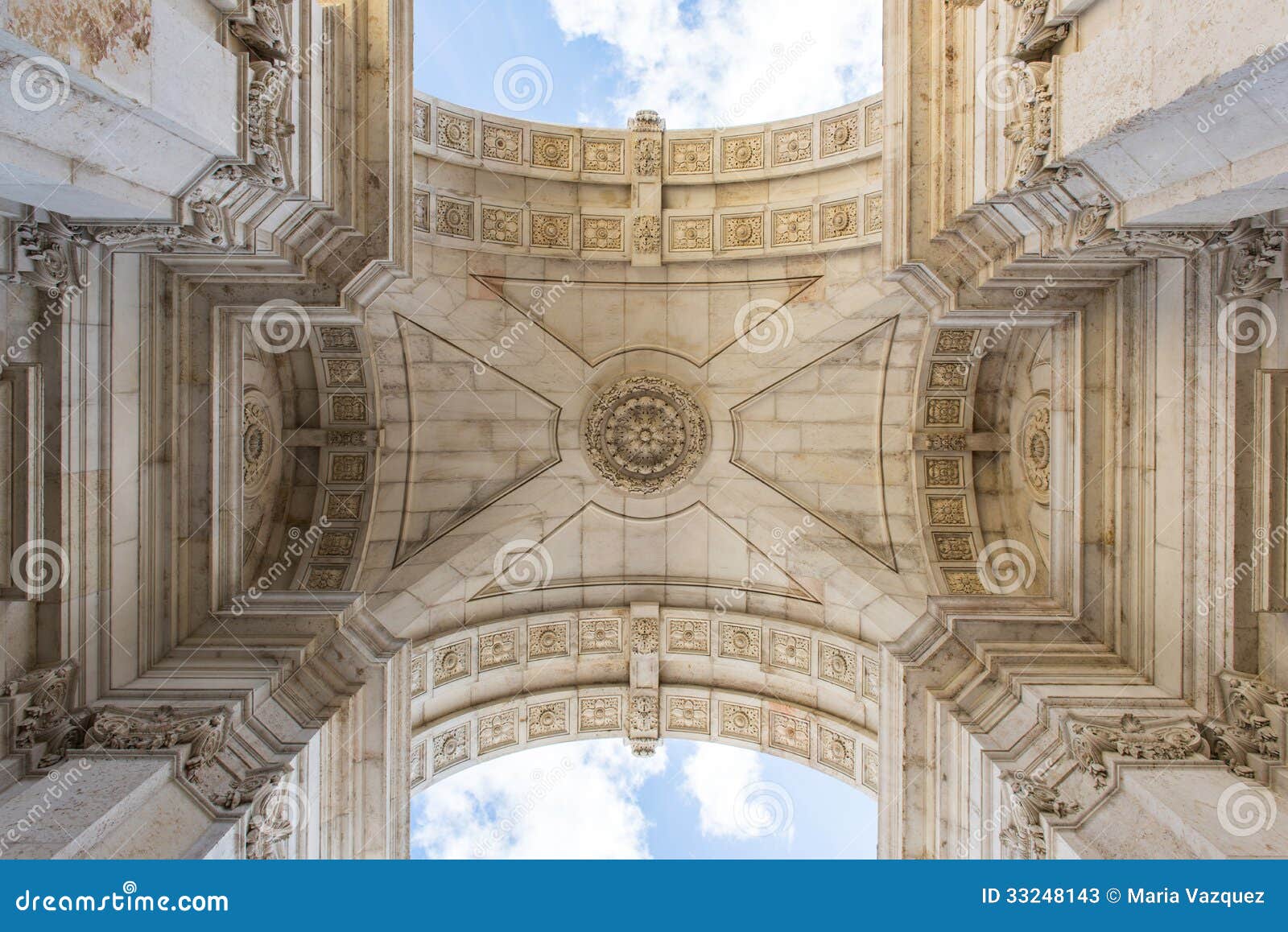 Arch in Lisbon, Portugal stock image. Image of lisboa - 33248143