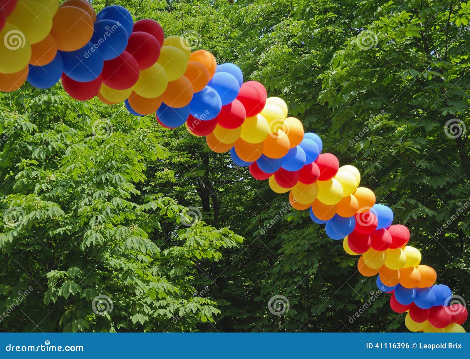Arch Made from Colorful Balloons Stock Photo - Image of waft, colorful ...