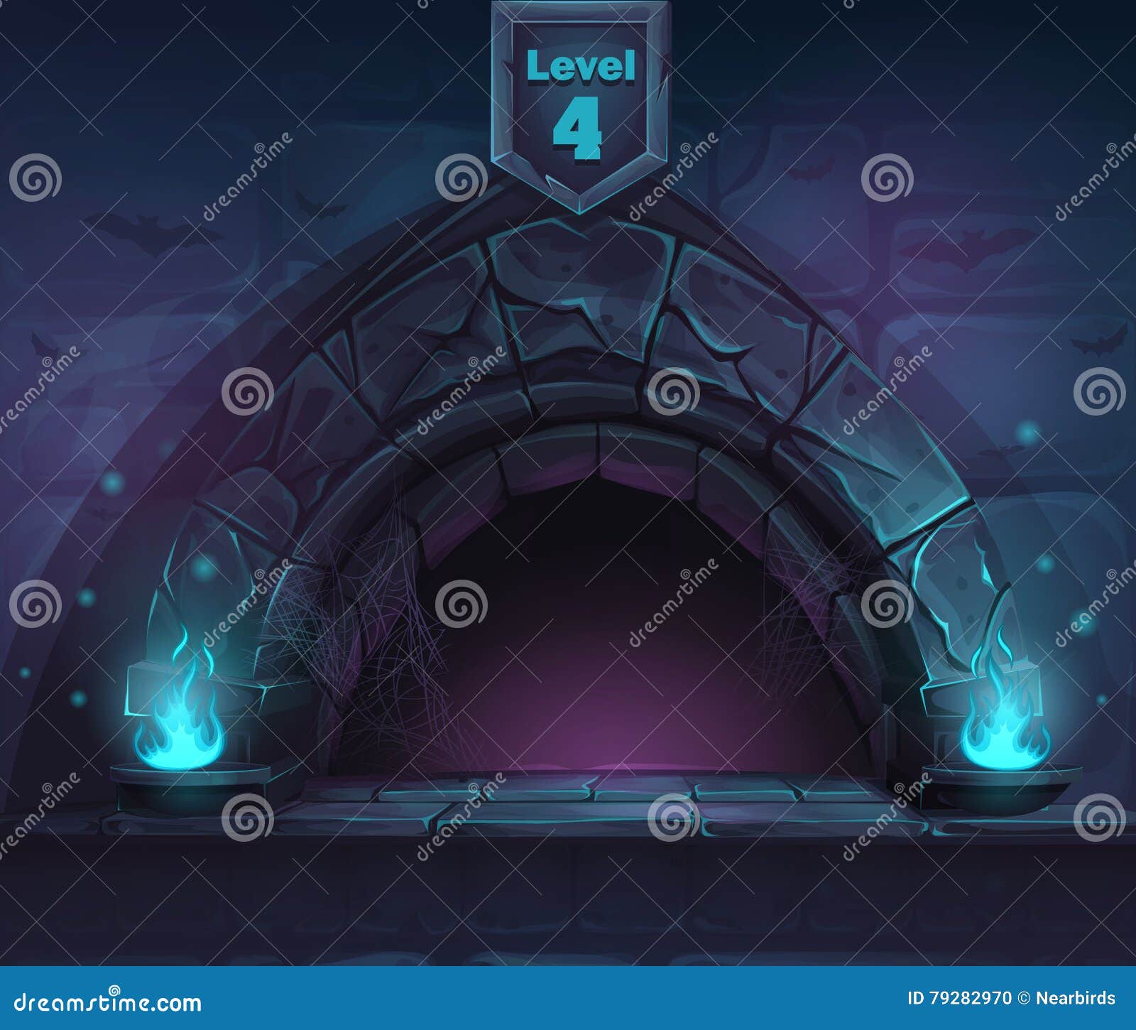 Arch Magic in Next 4th Level Stock Vector - Illustration of bright ...