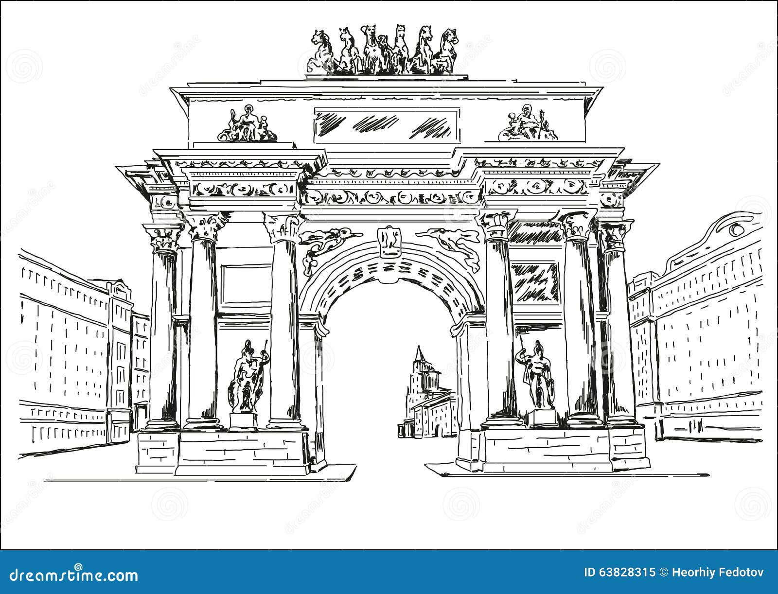 Arch - Monument stock vector. Illustration of building - 63828315