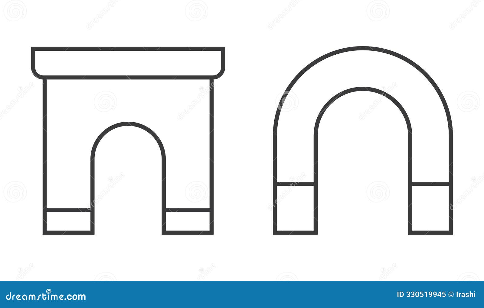 Arch outline icon stock vector. Illustration of greek - 330519945