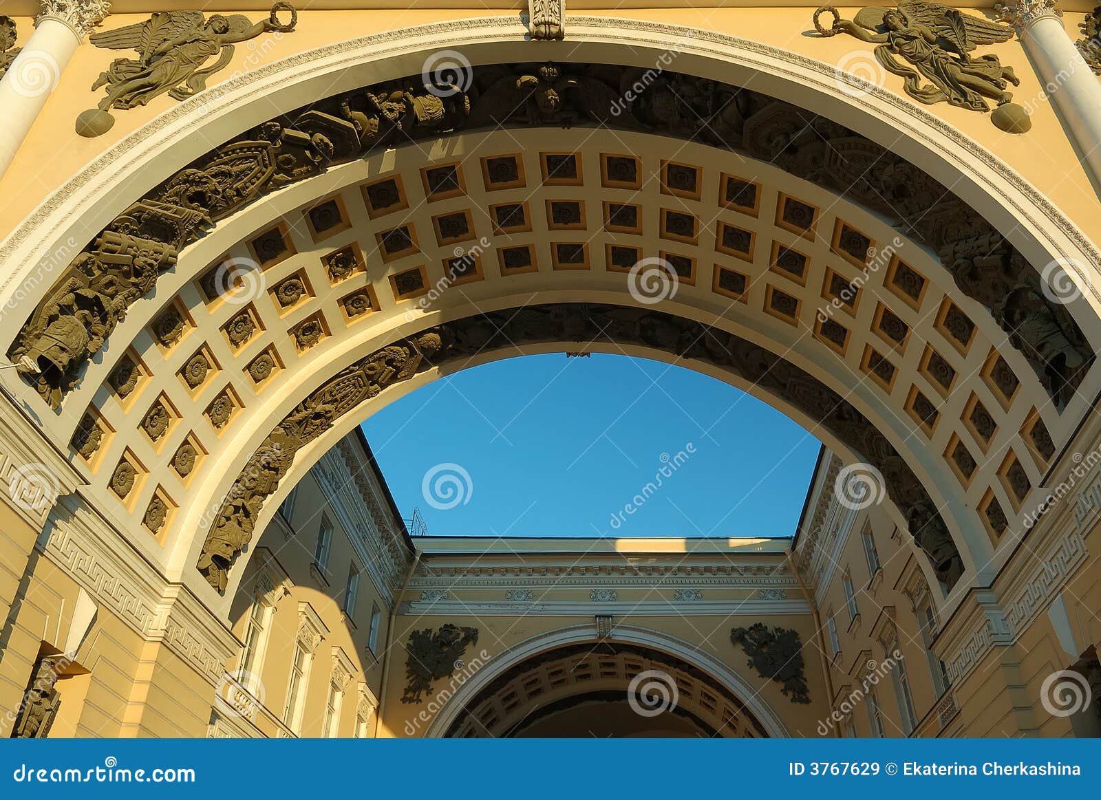 Arch on Palace Area, St.-Peterburg Stock Image - Image of russia, peter ...