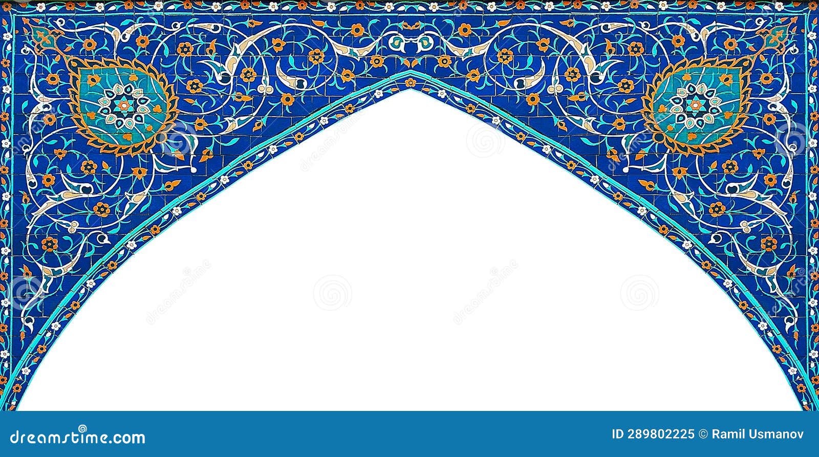 An Arch with Patterns in Arabic Style. Stock Image - Image of ...