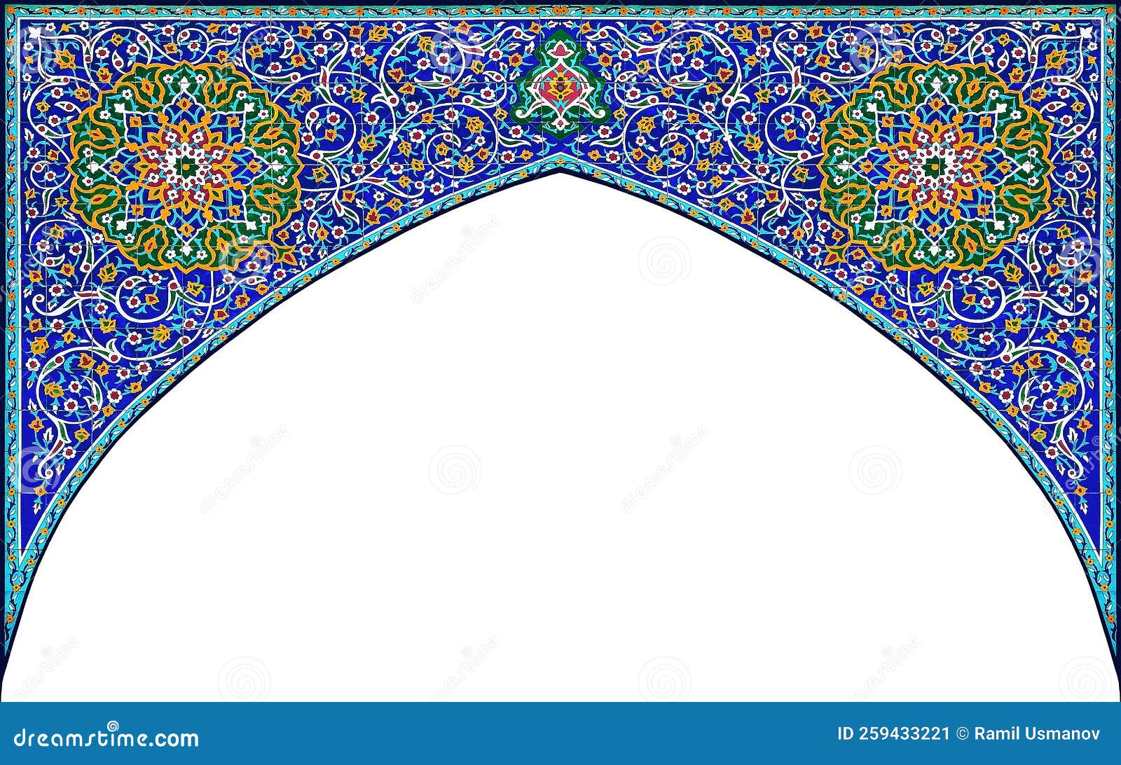 An Arch with Patterns in Arabic Style. Stock Image - Image of ...
