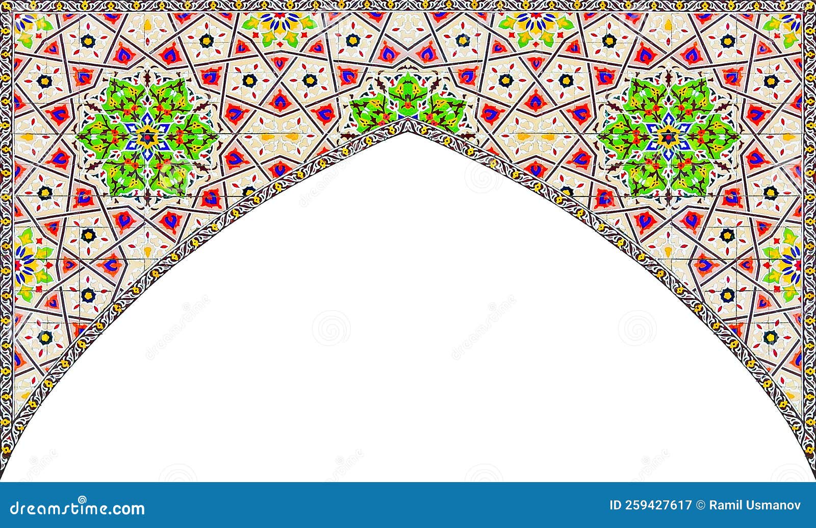 An Arch with Patterns in Arabic Style. Stock Image - Image of ethnicity ...