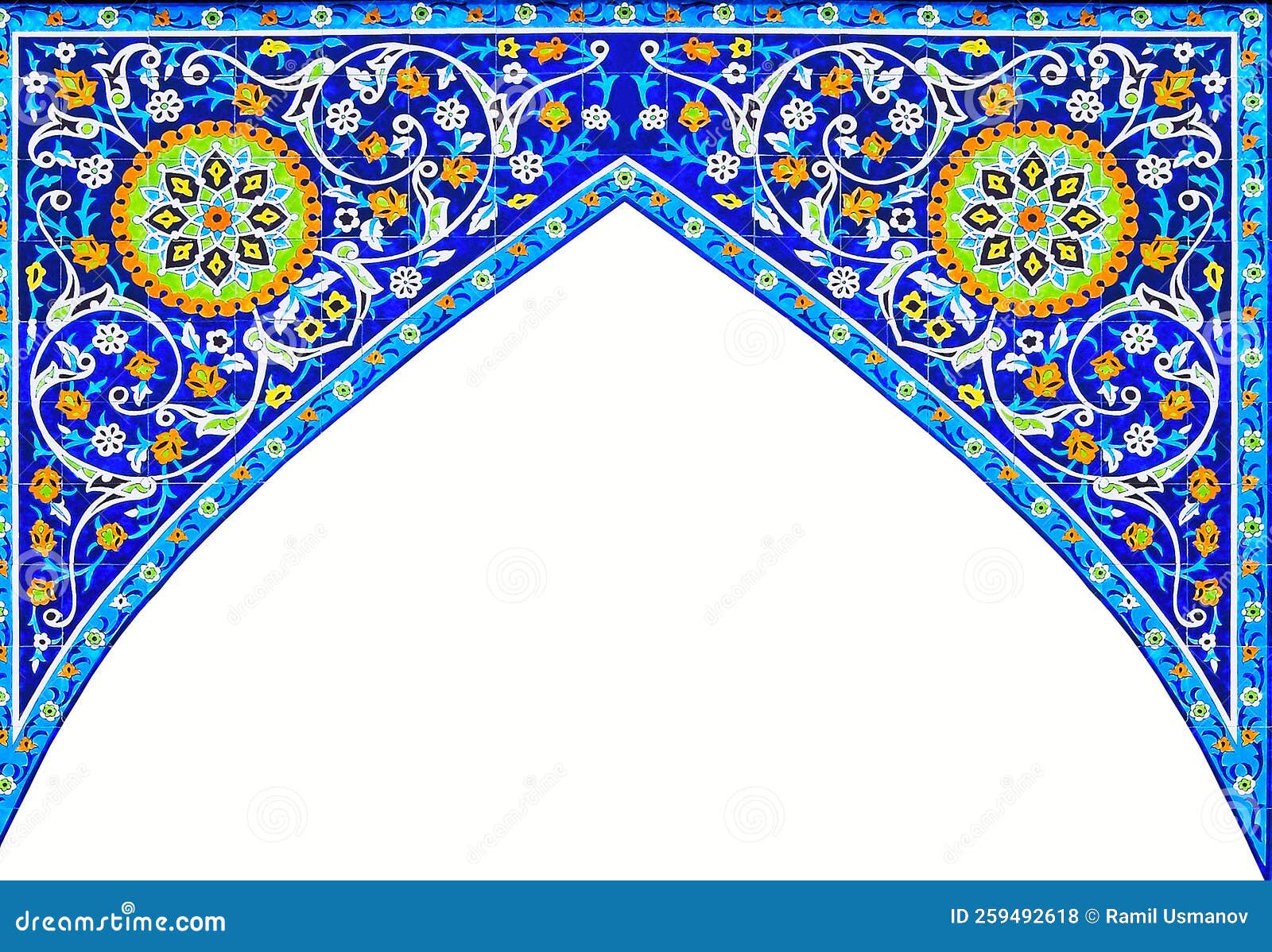 An Arch with Patterns in Arabic Style. Stock Photo - Image of ...