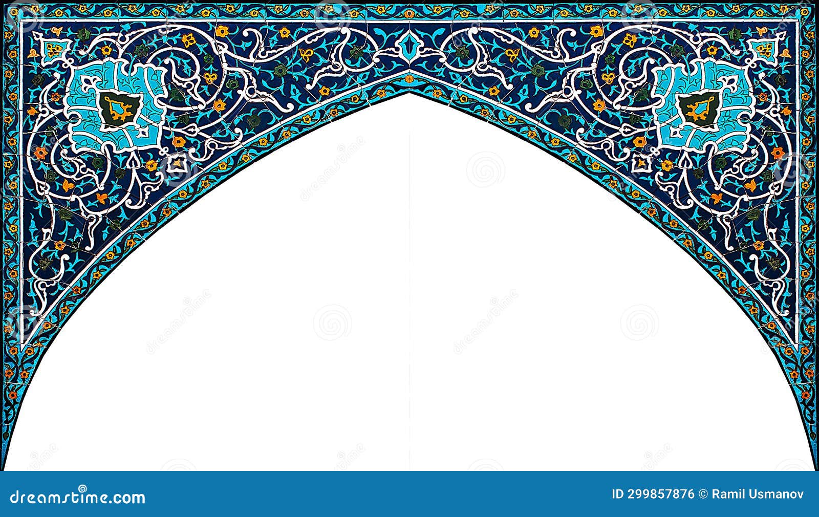 An Arch with Patterns in Arabic Style. Stock Photo - Image of ...