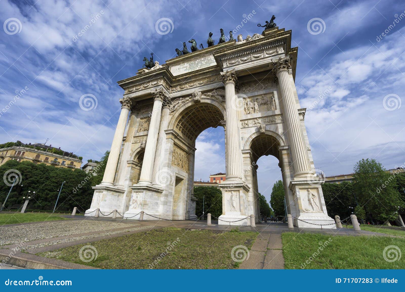 Arch of Peace, Milan, Italy Stock Image - Image of vintage, milano ...