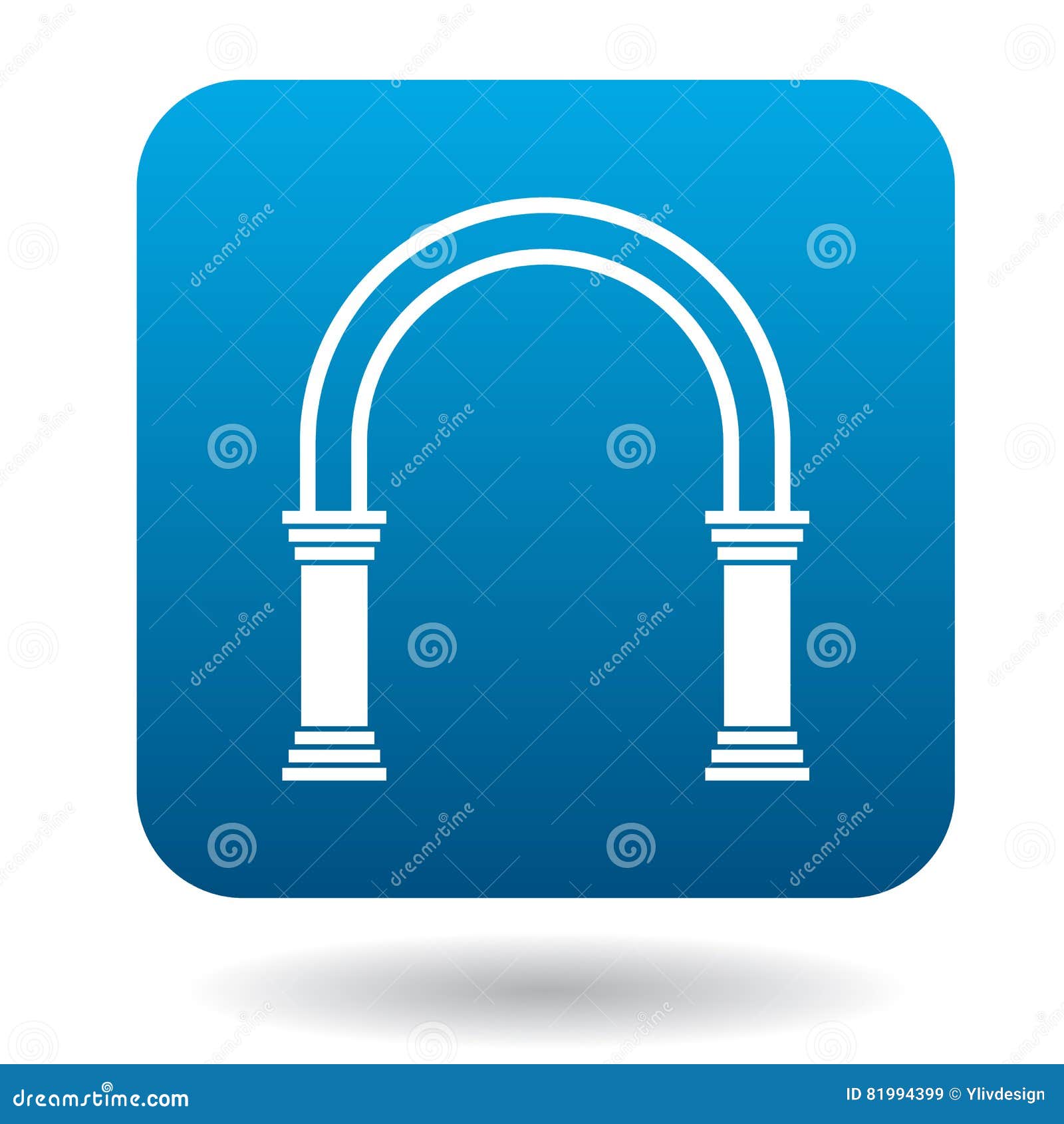 Arch with Pillars Icon, Simple Style Stock Vector - Illustration of ...