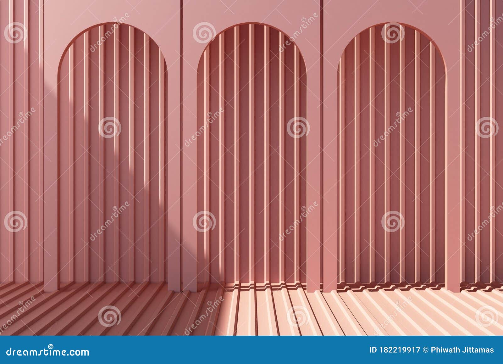Arch with Pink Pastel Metal Sheet. Stock Illustration - Illustration of ...