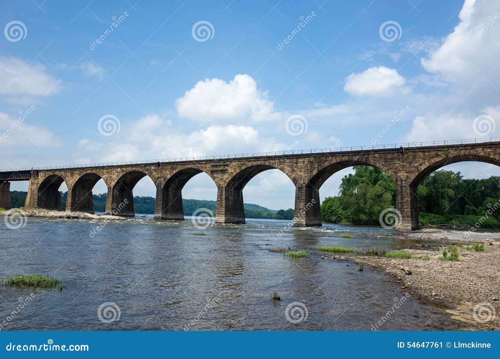 Arch Railroad Bridge stock image. Image of arch, train - 54647761