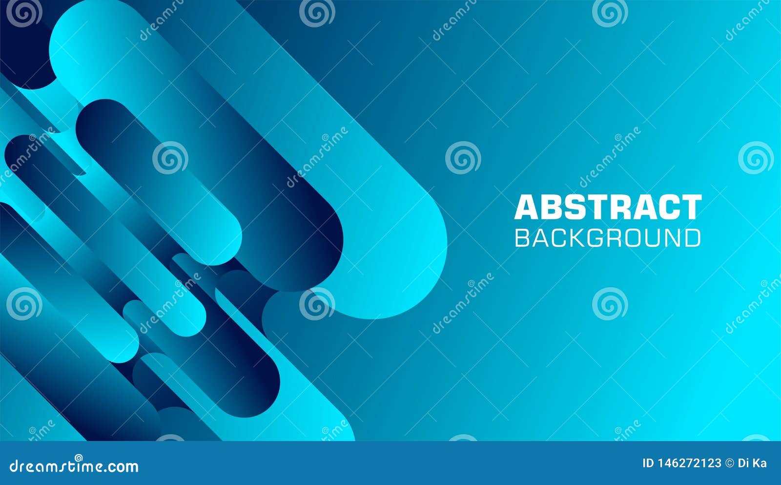 Arch Rectangle Shape Abstract Background in Blue Color Stock Vector ...