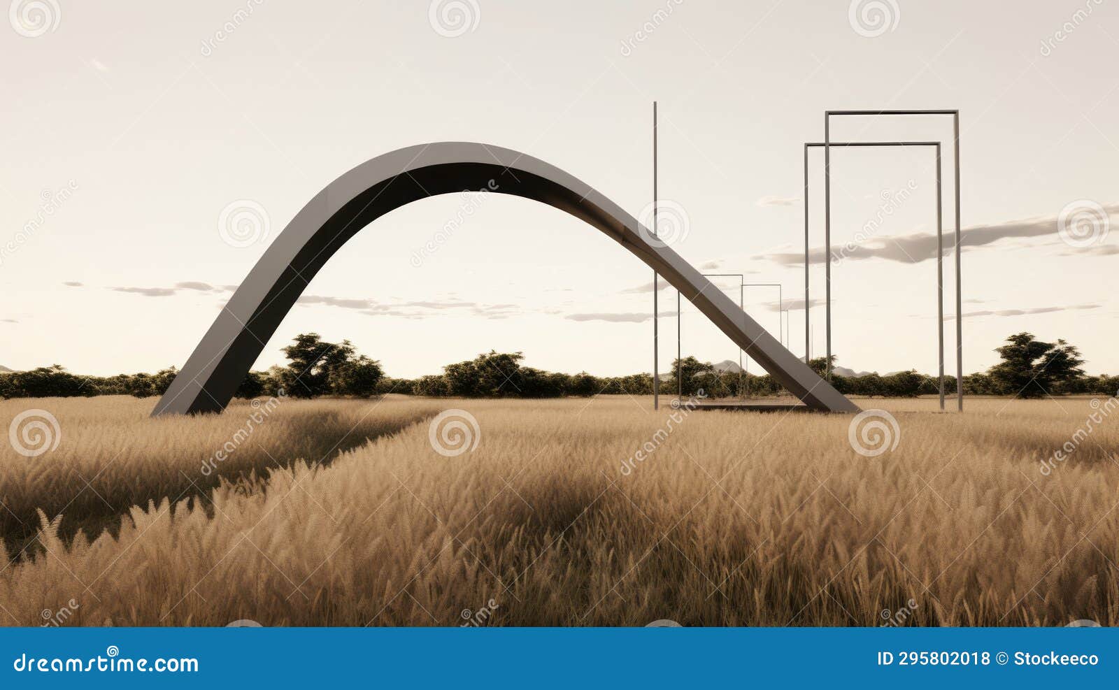 Infinity Spiral Arch: Minimalist Landscapes by Antonius Kortowski Stock ...