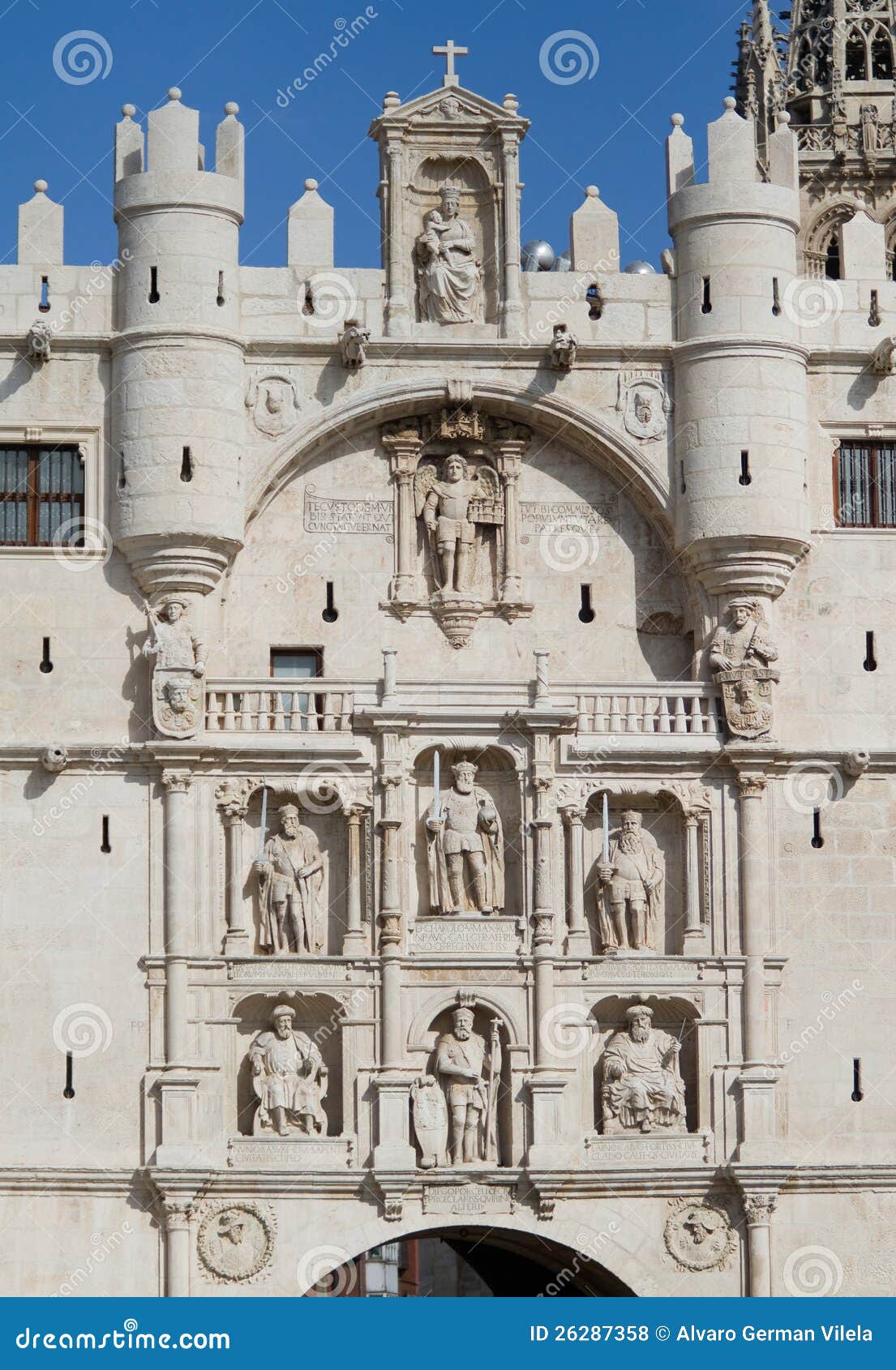 Arch of Santa Maria, Burgos. Spain Stock Photo - Image of exterior ...