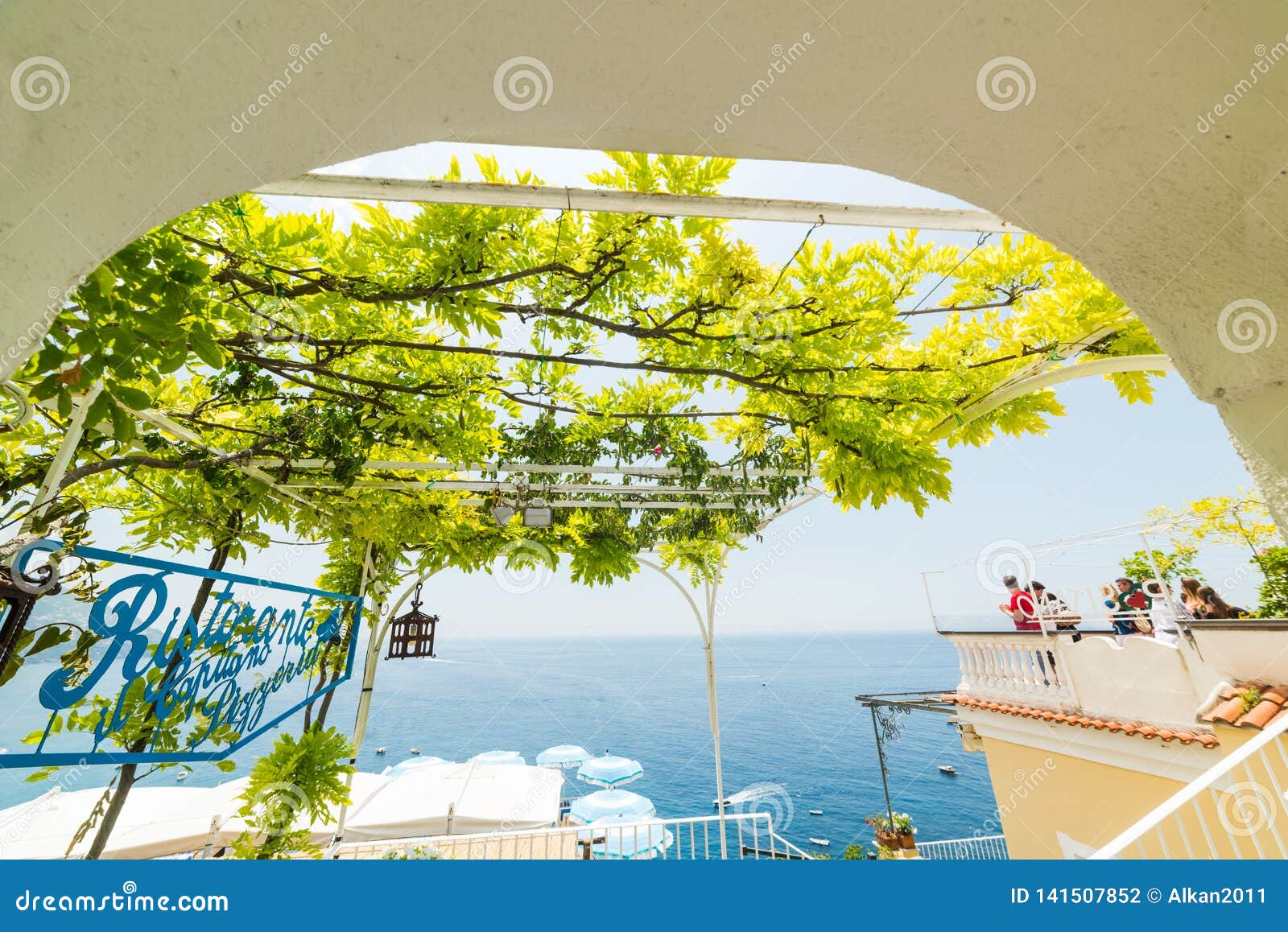 Arch by the Sea in Positano Shore Editorial Photography - Image of ...