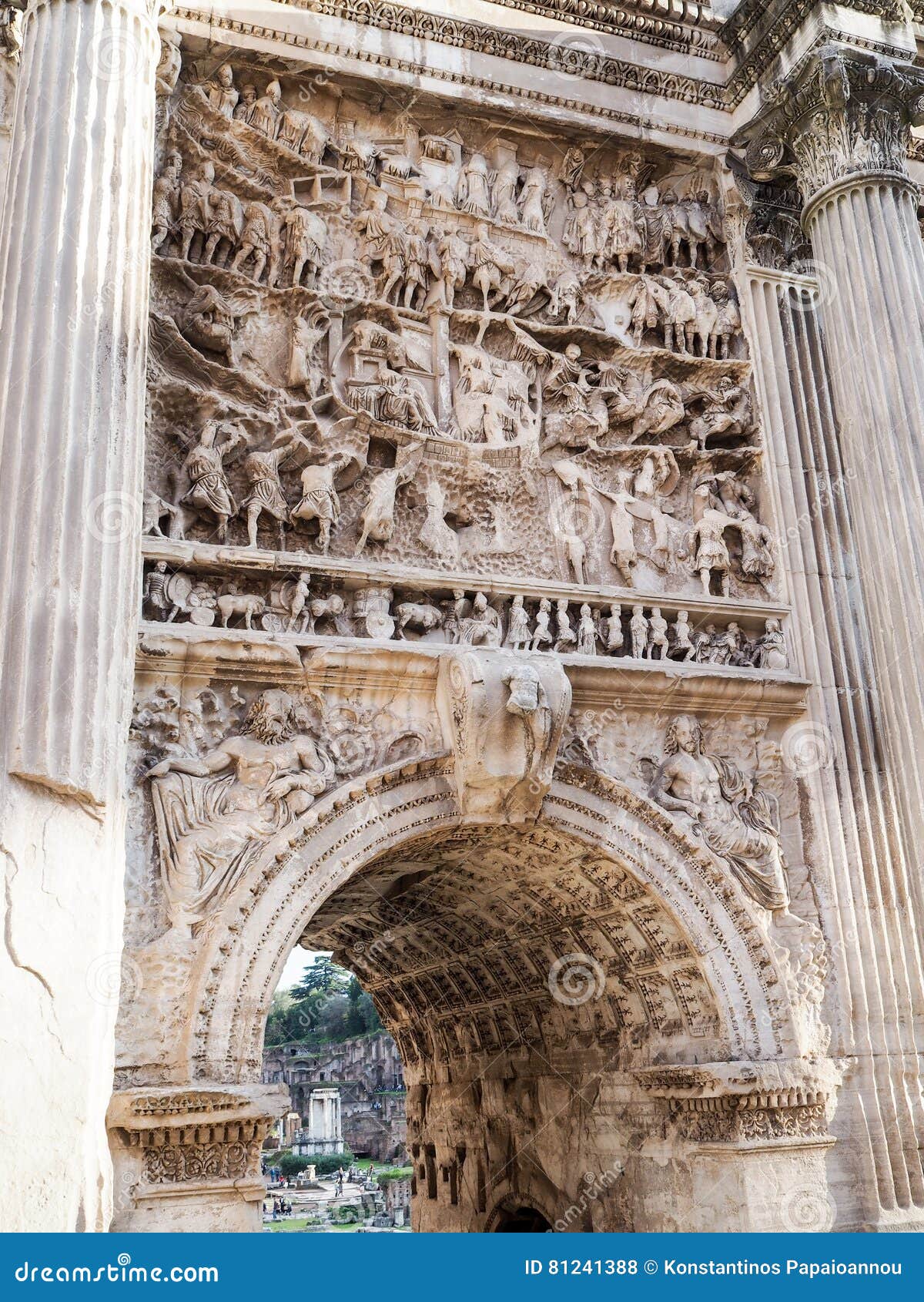 Arch of Septimius Severus in Rome Editorial Stock Photo - Image of ...