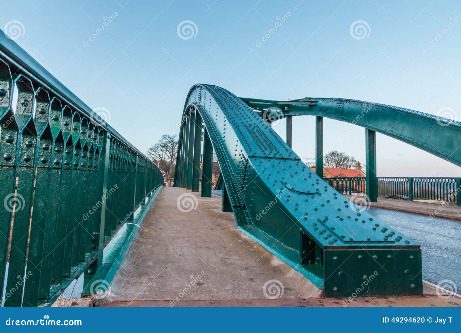 Arch Shape Architecture Road Bridge Fence Stock Photo - Image of fence ...