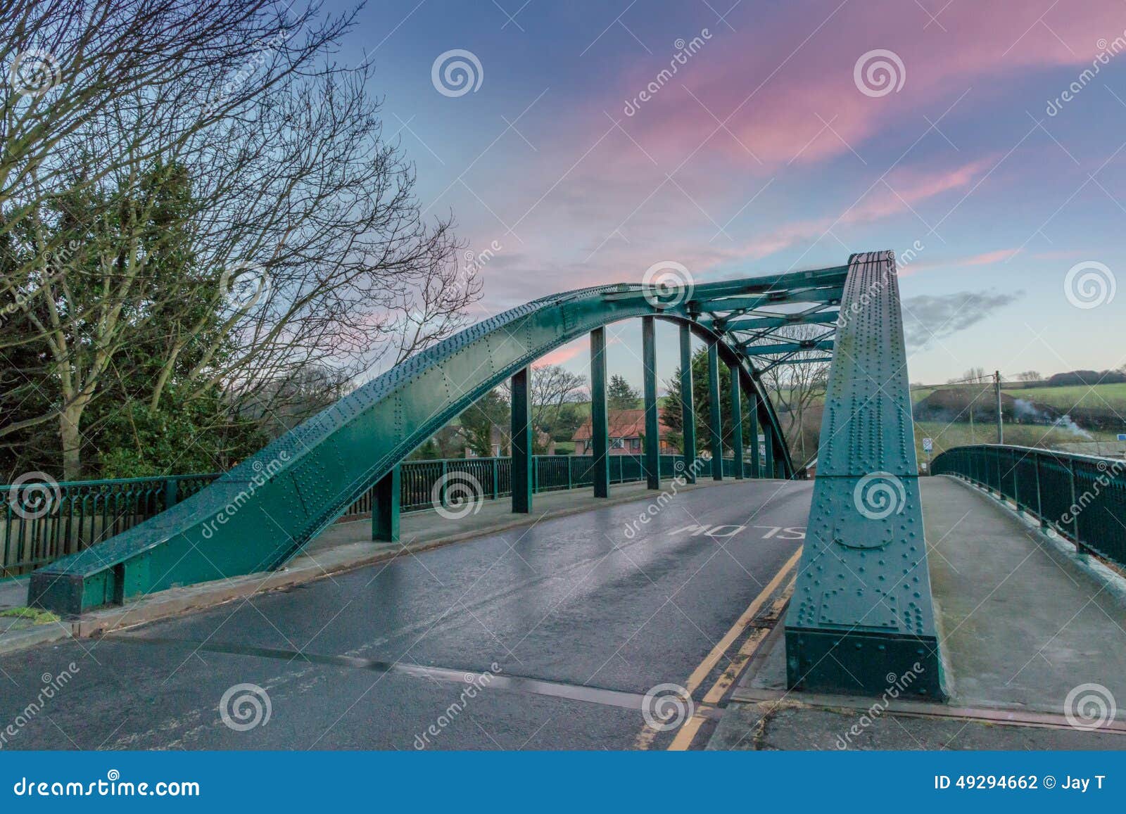 Arch Shape Architecture Road Bridge Fence Stock Photo | CartoonDealer ...